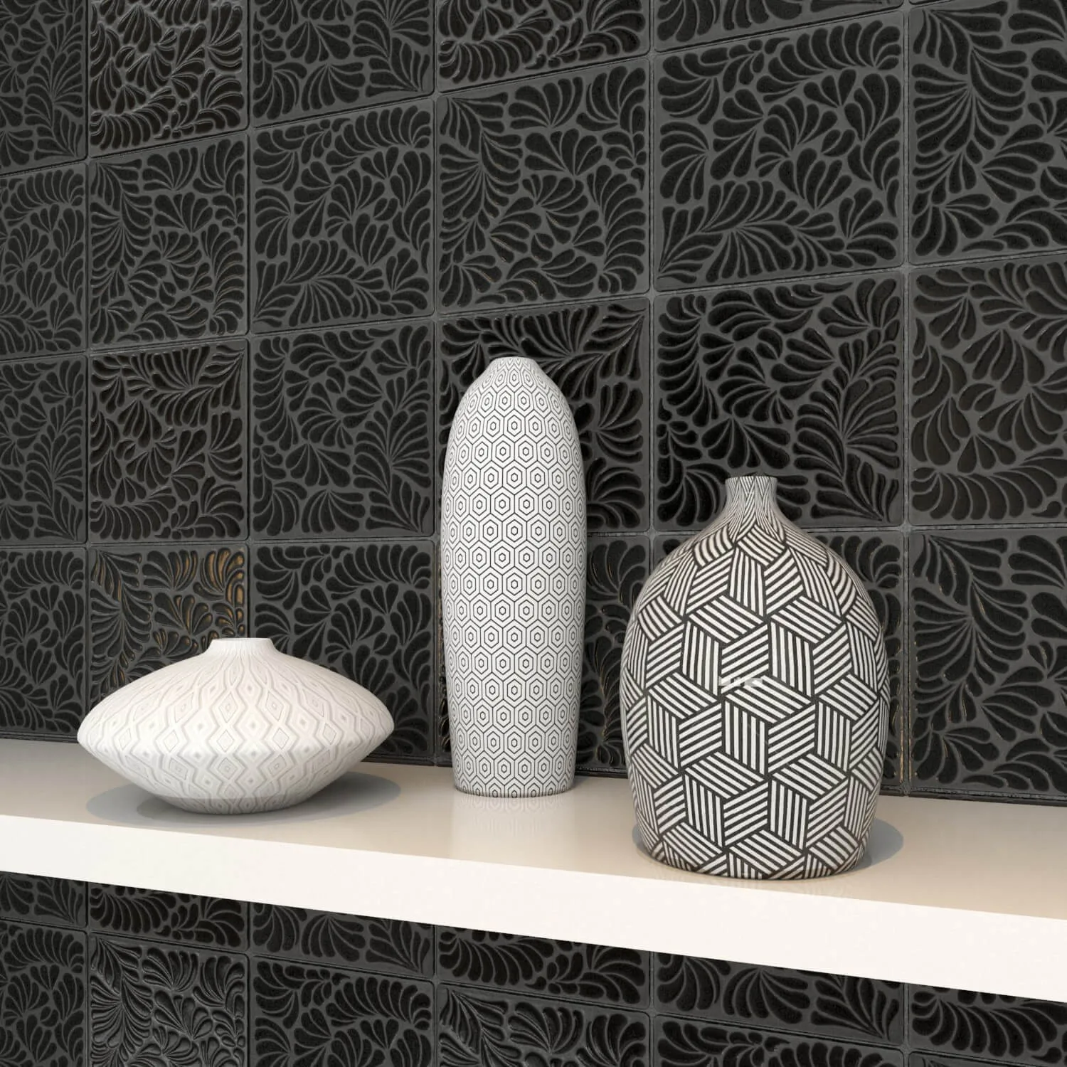 Baroque 1, 2" Clay Tile - Traditional Artisan Tiles - Latin Accents